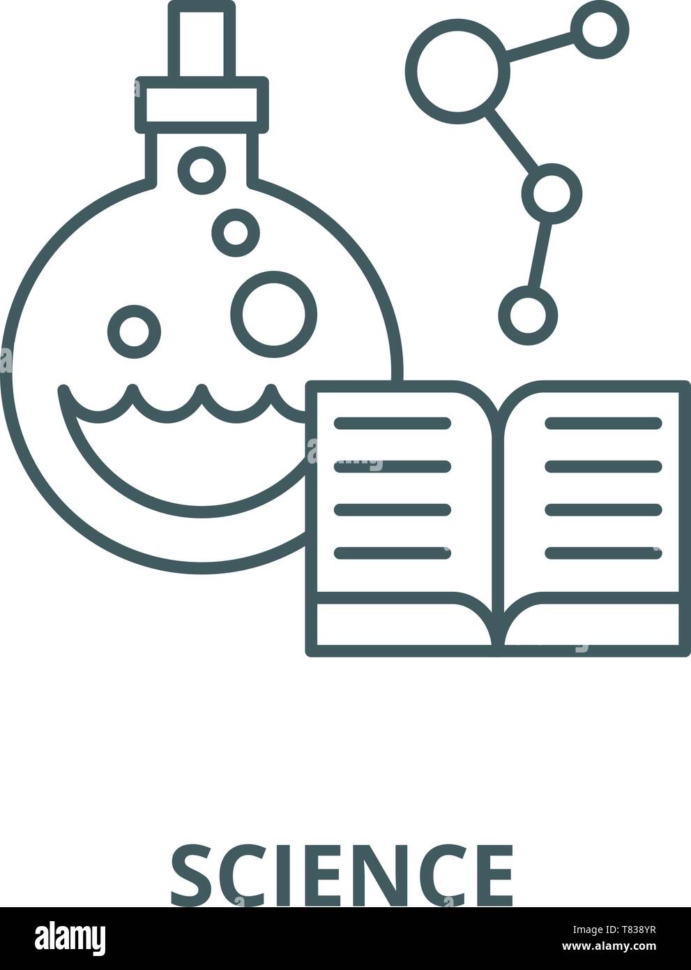 Science vector line icon, linear concept, outline sign, symbol Stock ...