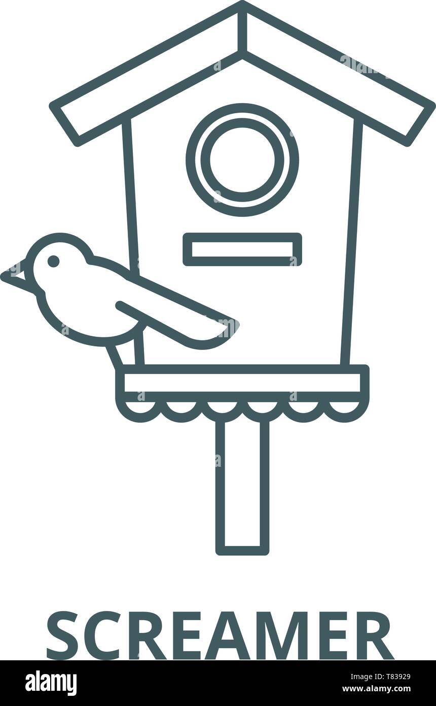 Screamer vector line icon, linear concept, outline sign, symbol Stock ...