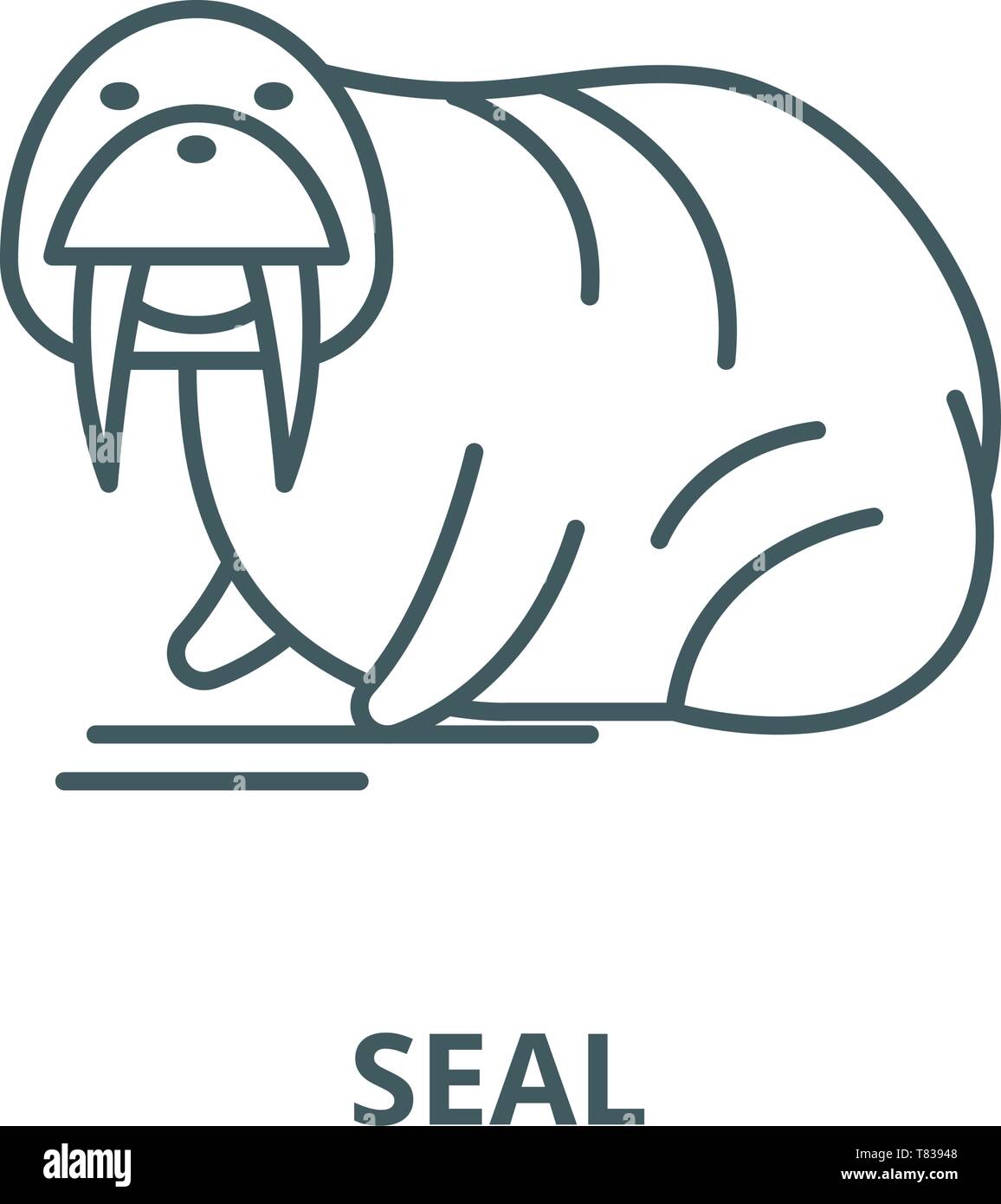 Seal vector line icon, linear concept, outline sign, symbol Stock ...