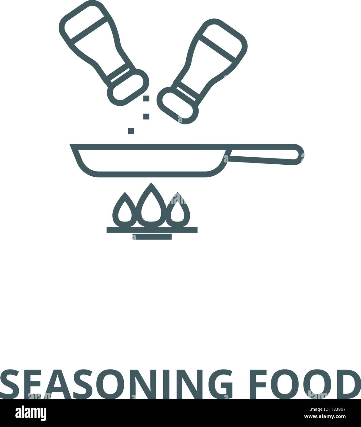 Seasoning food vector line icon, linear concept, outline sign, symbol ...