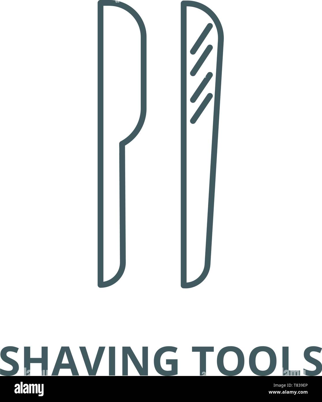 Shaving tools vector line icon, linear concept, outline sign, symbol ...