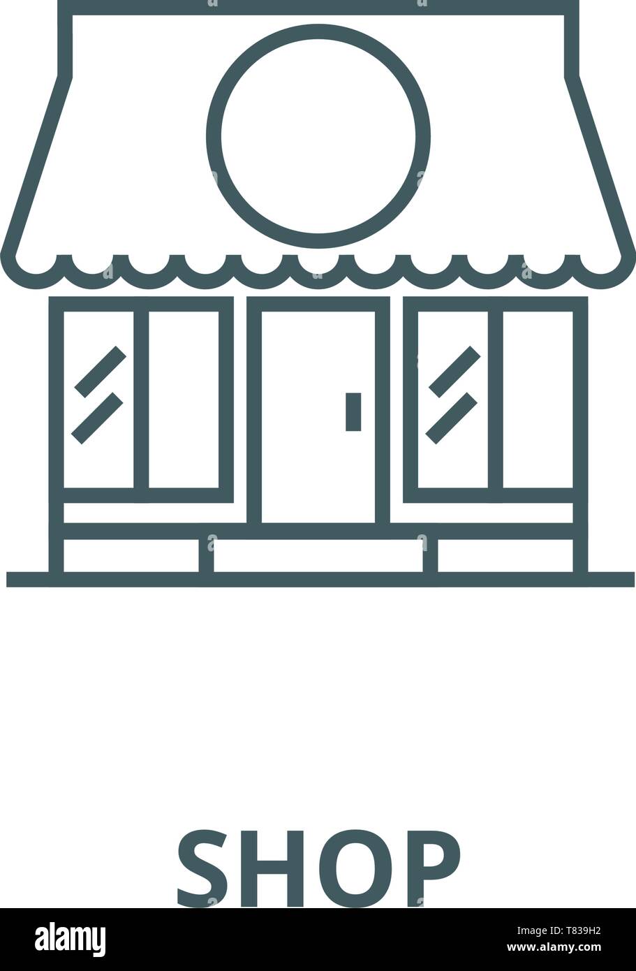 Shop vector line icon, linear concept, outline sign, symbol Stock ...