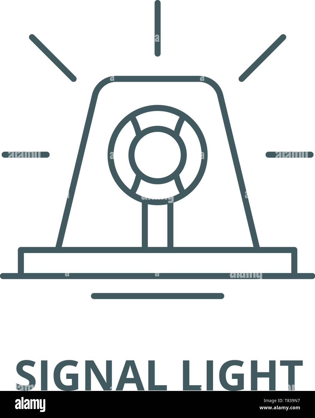 Signal light vector line icon, linear concept, outline sign, symbol ...