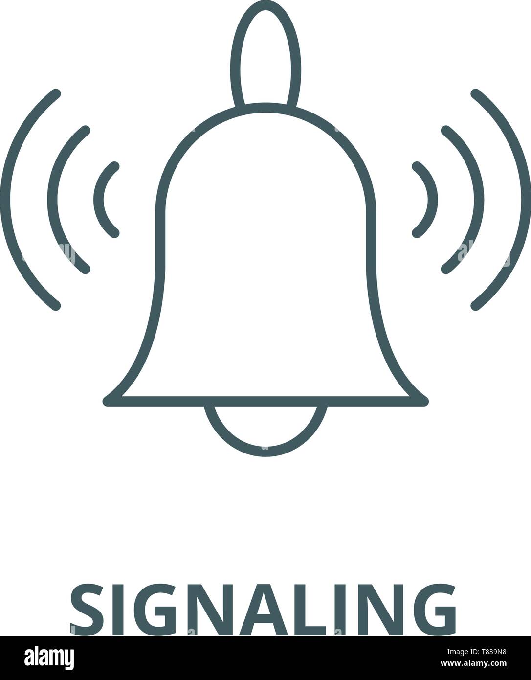 Signaling vector line icon, linear concept, outline sign, symbol Stock ...