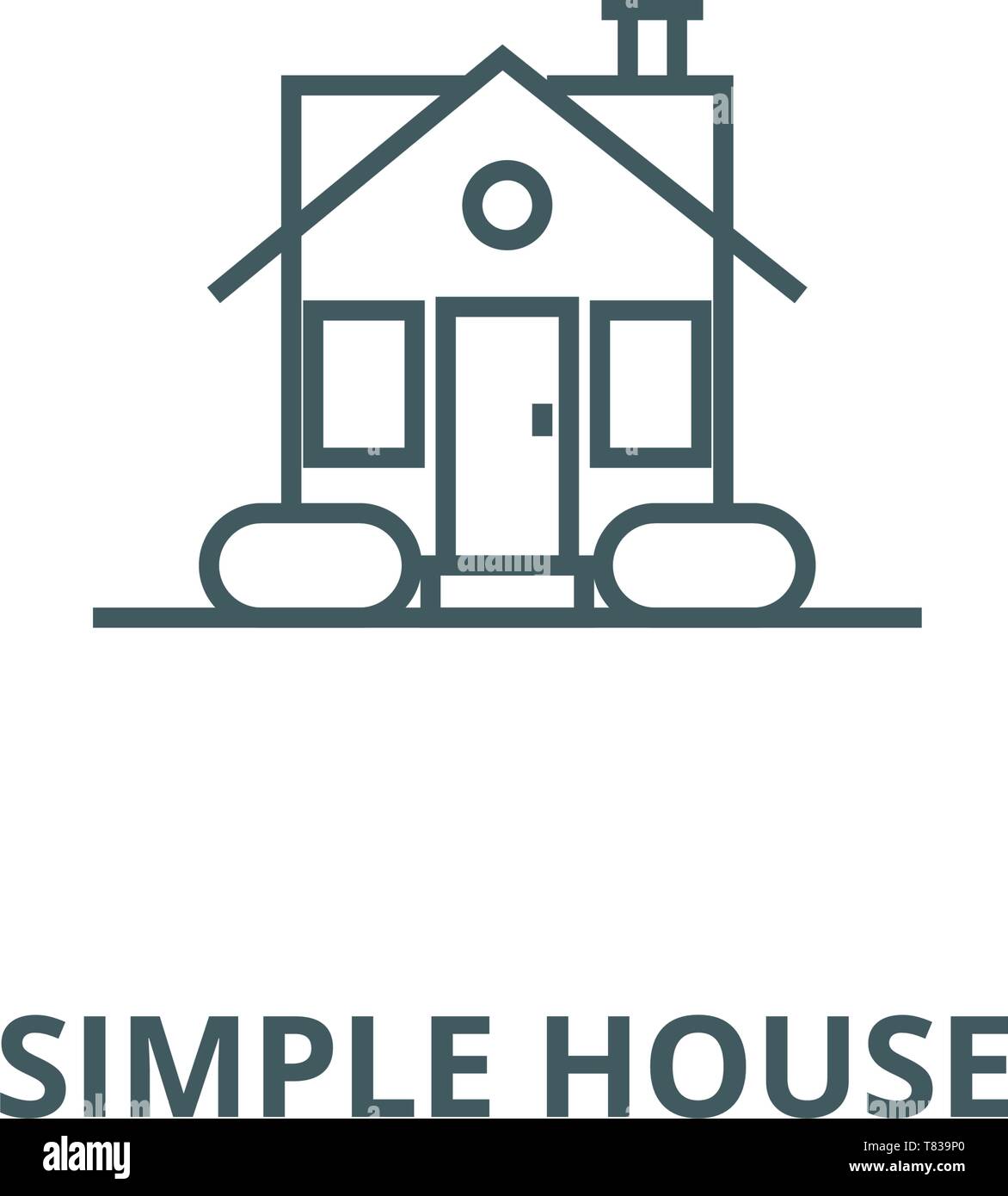 Simple house vector line icon, linear concept, outline sign, symbol ...