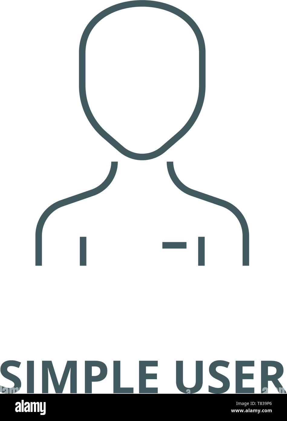 Simple user vector line icon, linear concept, outline sign, symbol ...