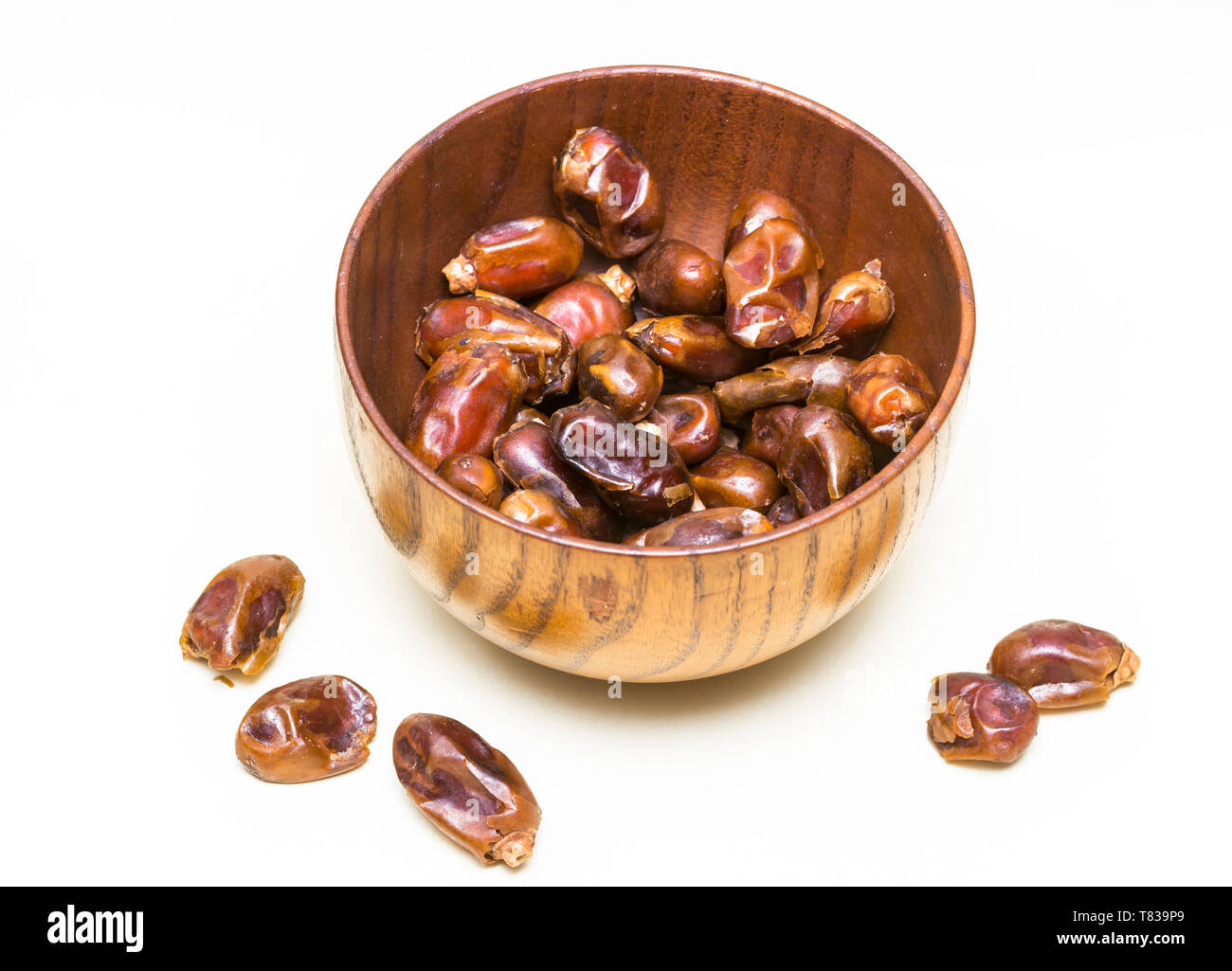 Dried of sweet dates. Pile of Dried Dates palm fruits on white ...