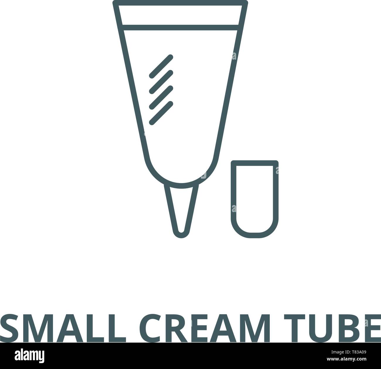 Small cream tube vector line icon, linear concept, outline sign, symbol ...