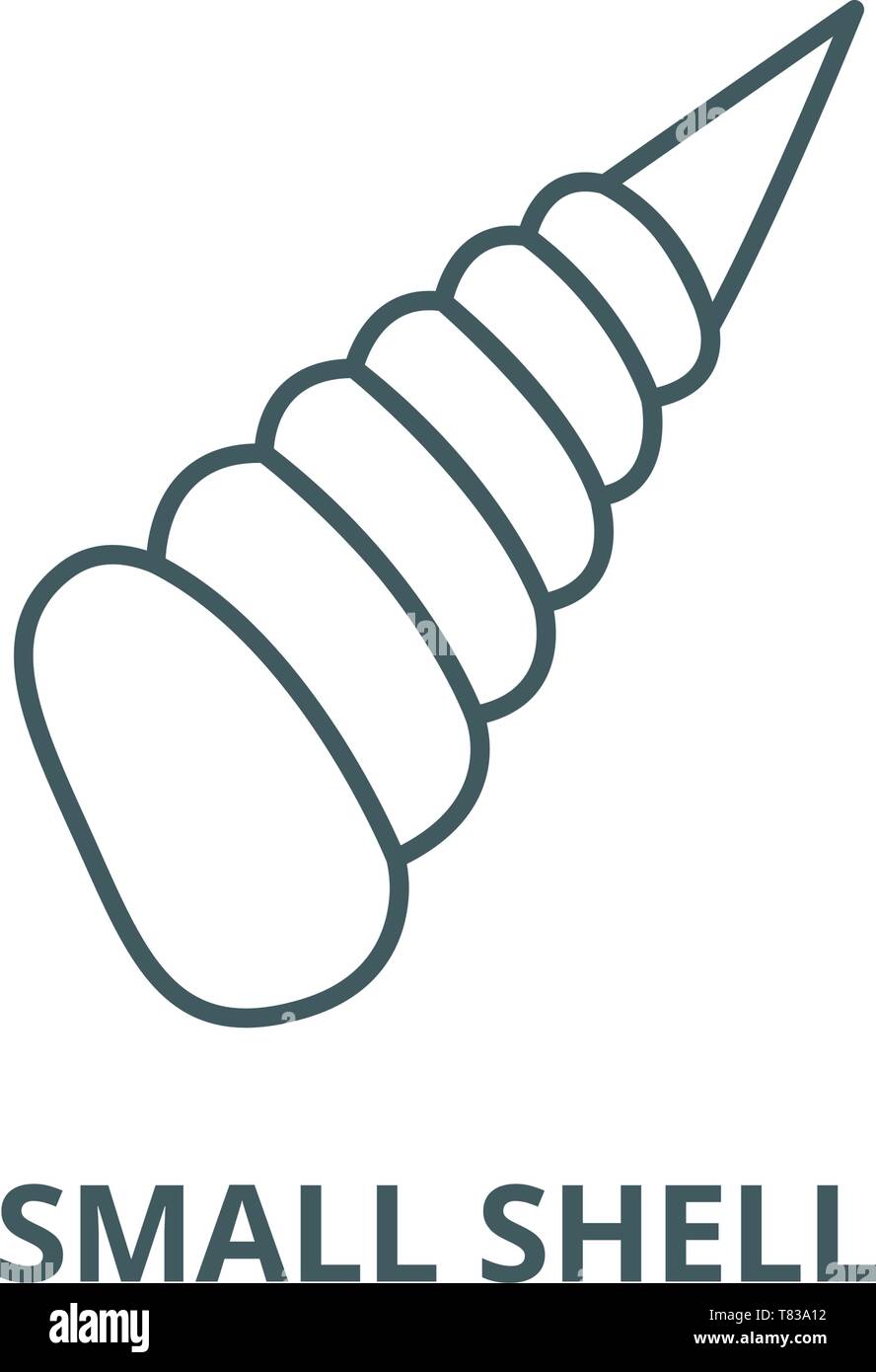 Small shell vector line icon, linear concept, outline sign, symbol ...