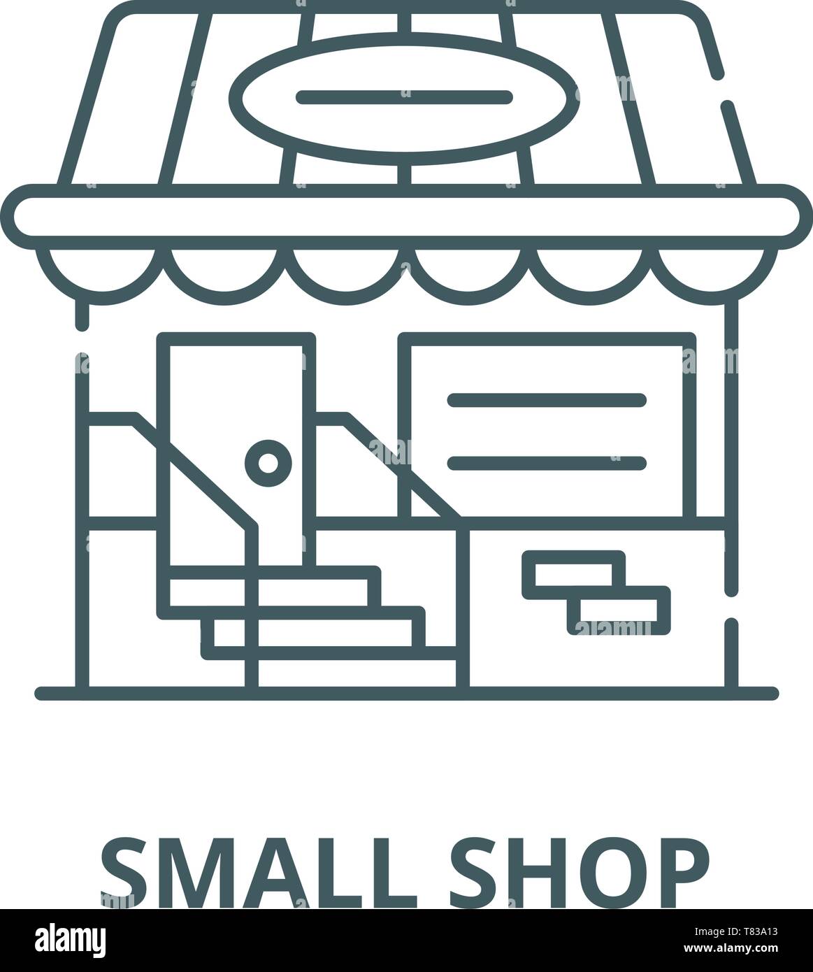Small shop vector line icon, linear concept, outline sign, symbol Stock ...