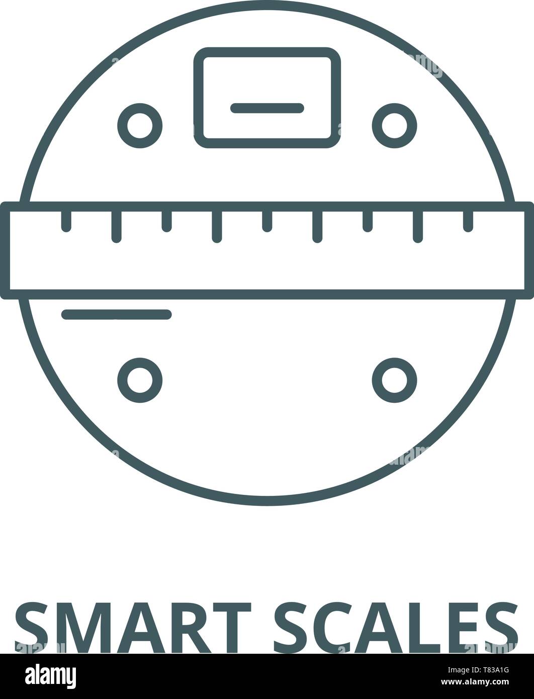 Smart scales vector line icon, linear concept, outline sign, symbol ...