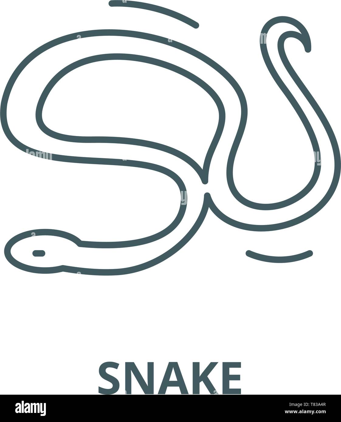 Snake vector line icon, linear concept, outline sign, symbol Stock ...