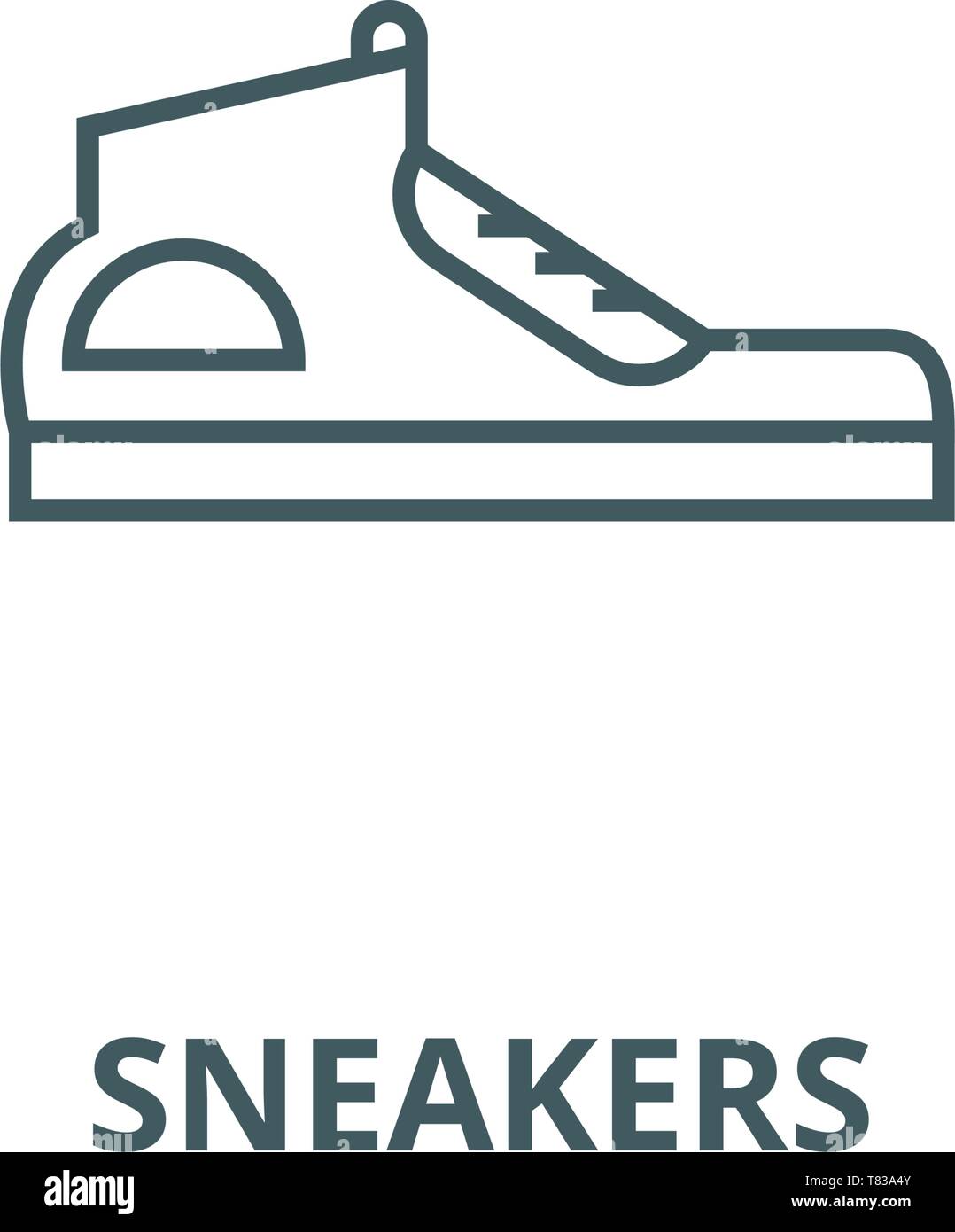 Sneakers vector line icon, linear concept, outline sign, symbol Stock ...