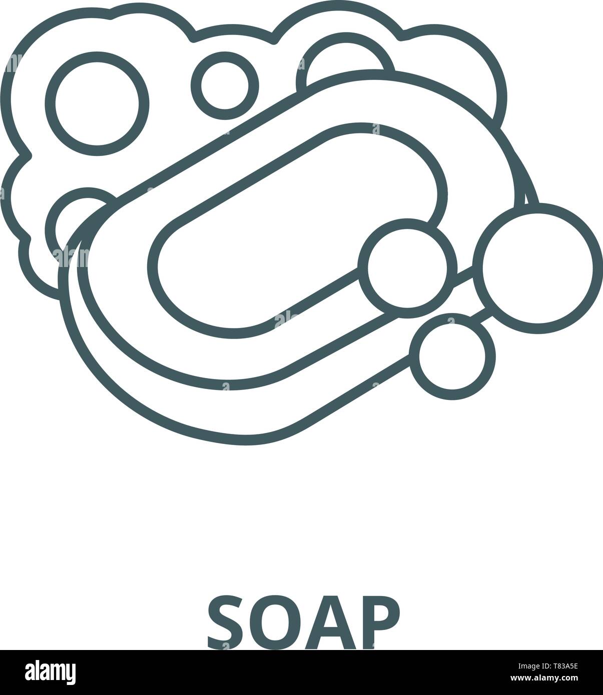 Soap vector line icon, linear concept, outline sign, symbol Stock ...