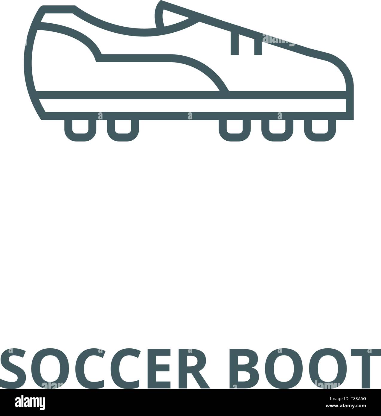 Soccer boot vector line icon, linear concept, outline sign, symbol ...