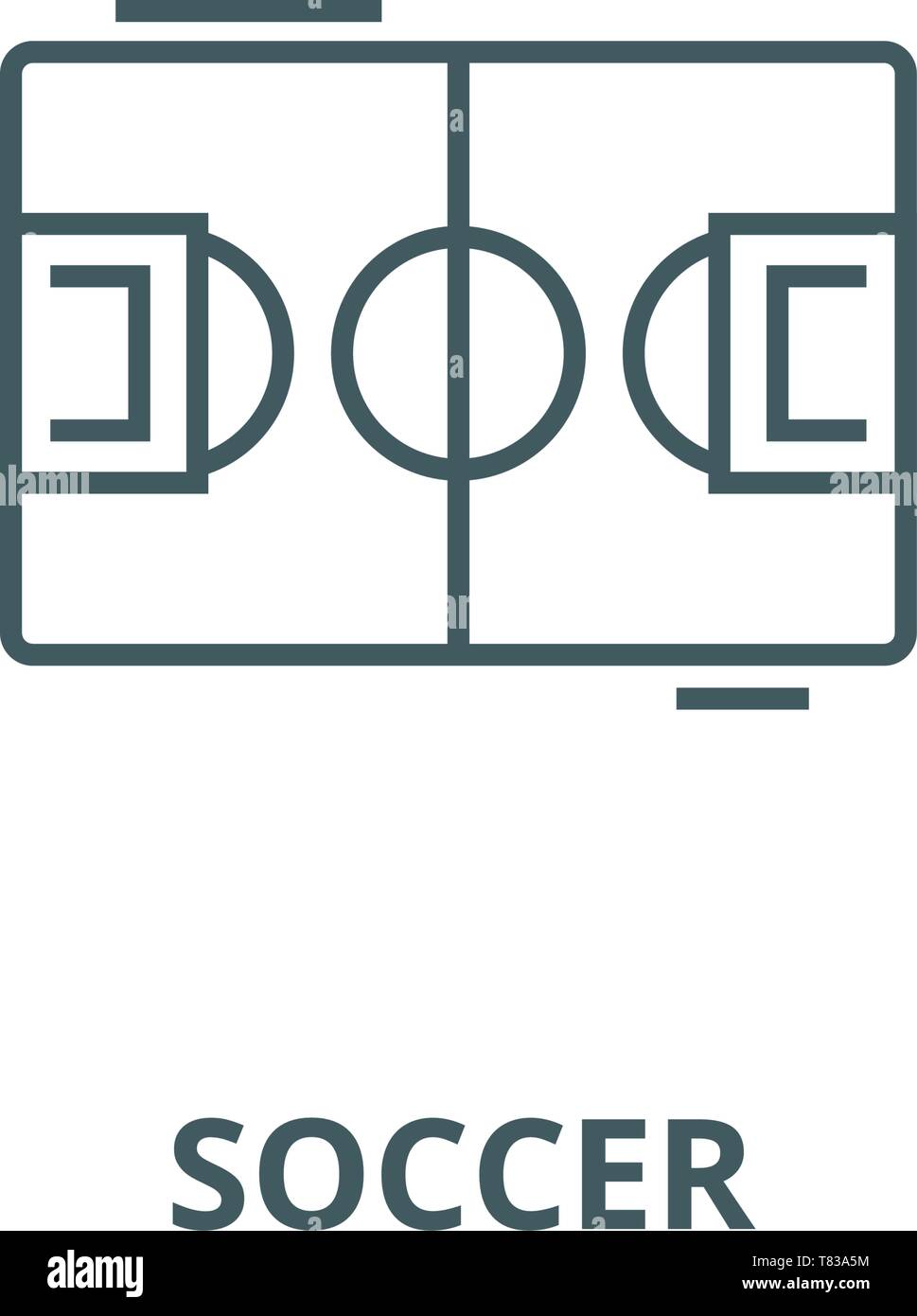 Soccer vector line icon, linear concept, outline sign, symbol Stock ...