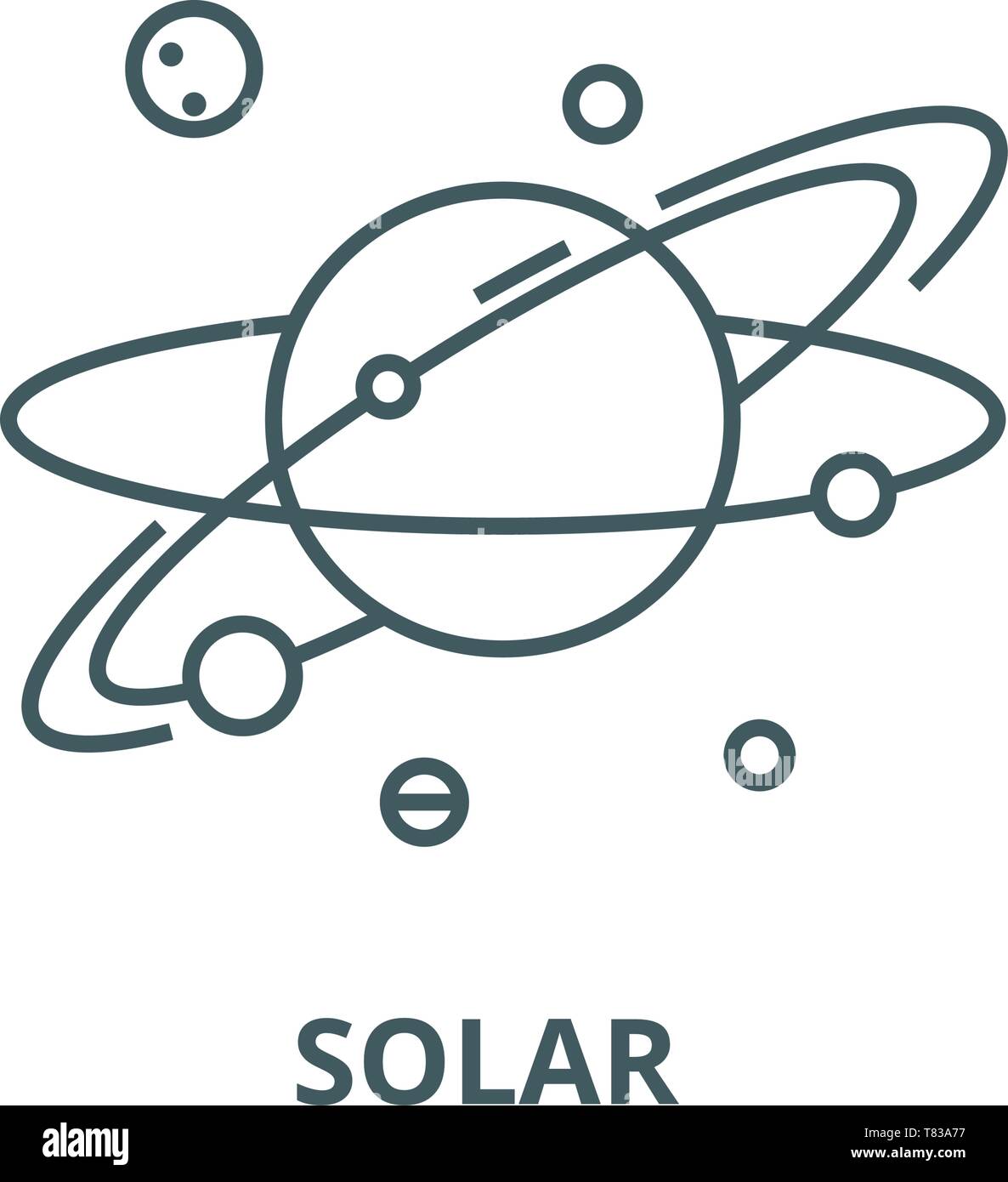 Solar vector line icon, linear concept, outline sign, symbol Stock ...