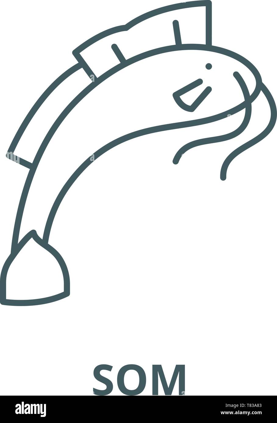 Som vector line icon, linear concept, outline sign, symbol Stock Vector ...