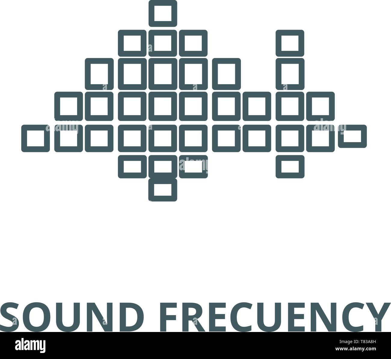 Sound frecuency vector line icon, linear concept, outline sign, symbol ...