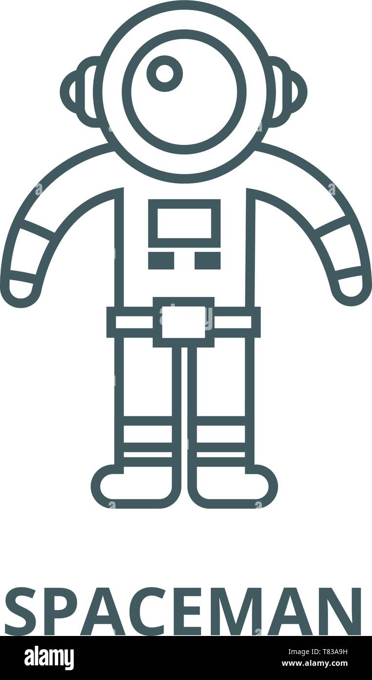 Spaceman vector line icon, linear concept, outline sign, symbol Stock ...