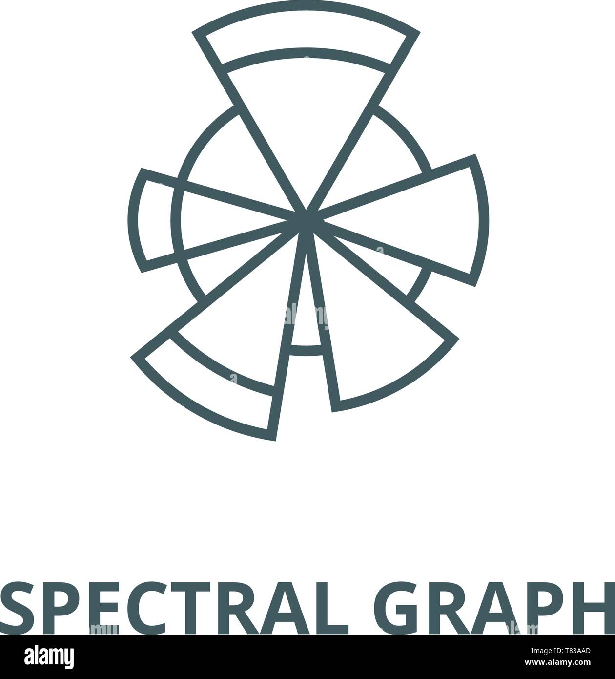 Spectral graph vector line icon, linear concept, outline sign, symbol ...