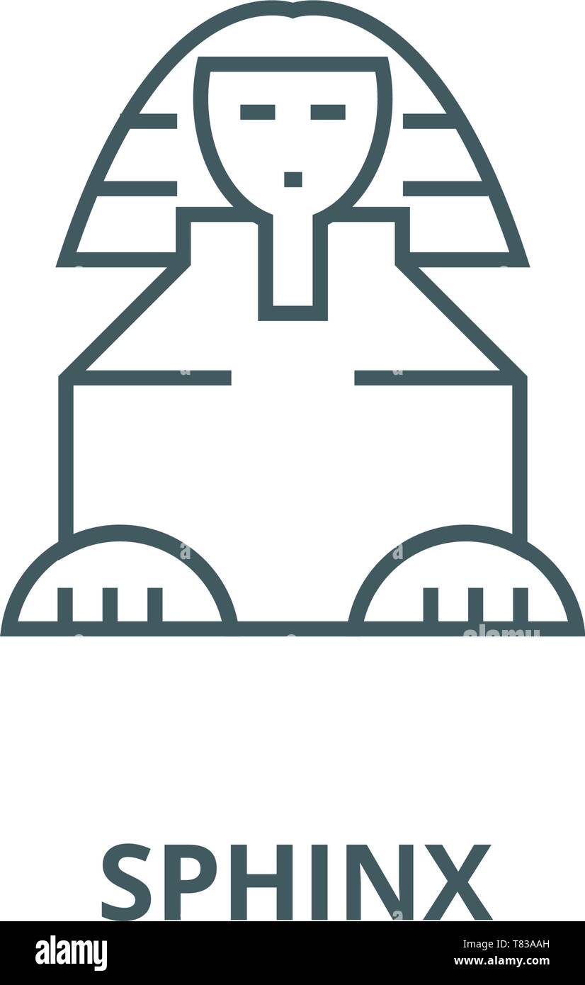 Sphinx vector line icon, linear concept, outline sign, symbol Stock ...