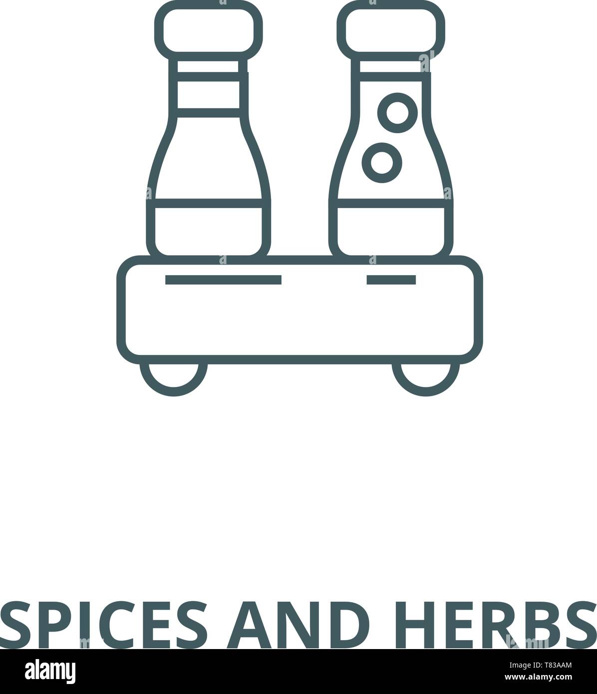 Spices and herbs vector line icon, linear concept, outline sign, symbol ...