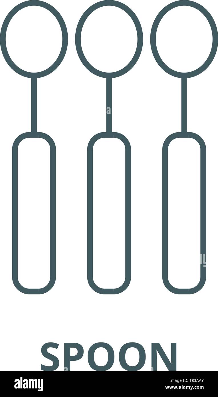 Spoon vector line icon, linear concept, outline sign, symbol Stock ...