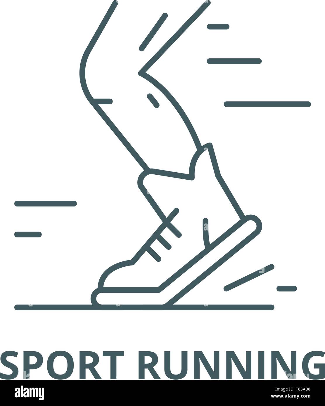 Sport running vector line icon, linear concept, outline sign, symbol ...
