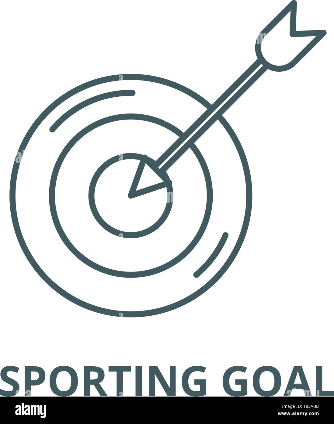 Sporting goal vector line icon, linear concept, outline sign, symbol ...
