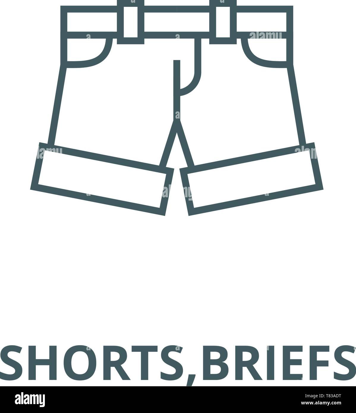 Shorts,briefs vector line icon, linear concept, outline sign, symbol ...