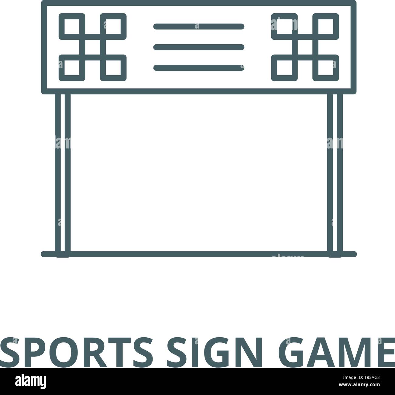 Sports sign game vector line icon, linear concept, outline sign, symbol ...
