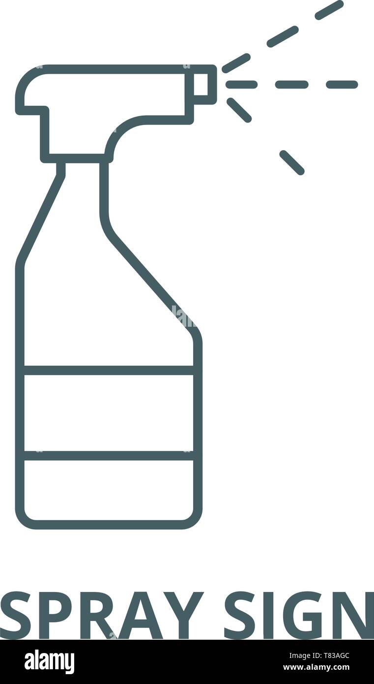 Spray sign vector line icon, linear concept, outline sign, symbol Stock ...