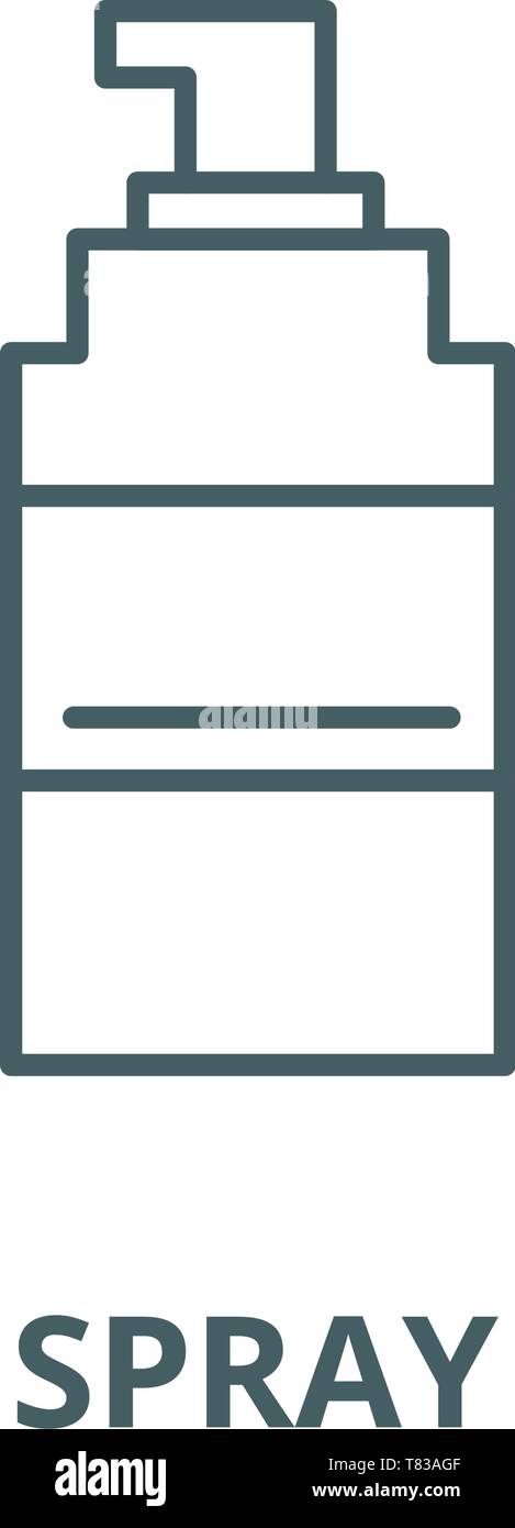 Spray vector line icon, linear concept, outline sign, symbol Stock ...
