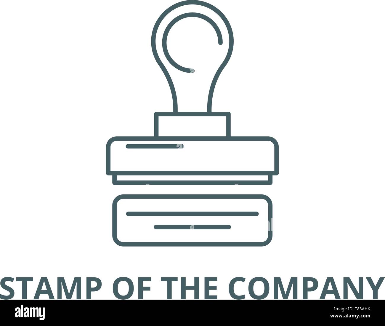 Stamp of the company vector line icon, linear concept, outline sign ...
