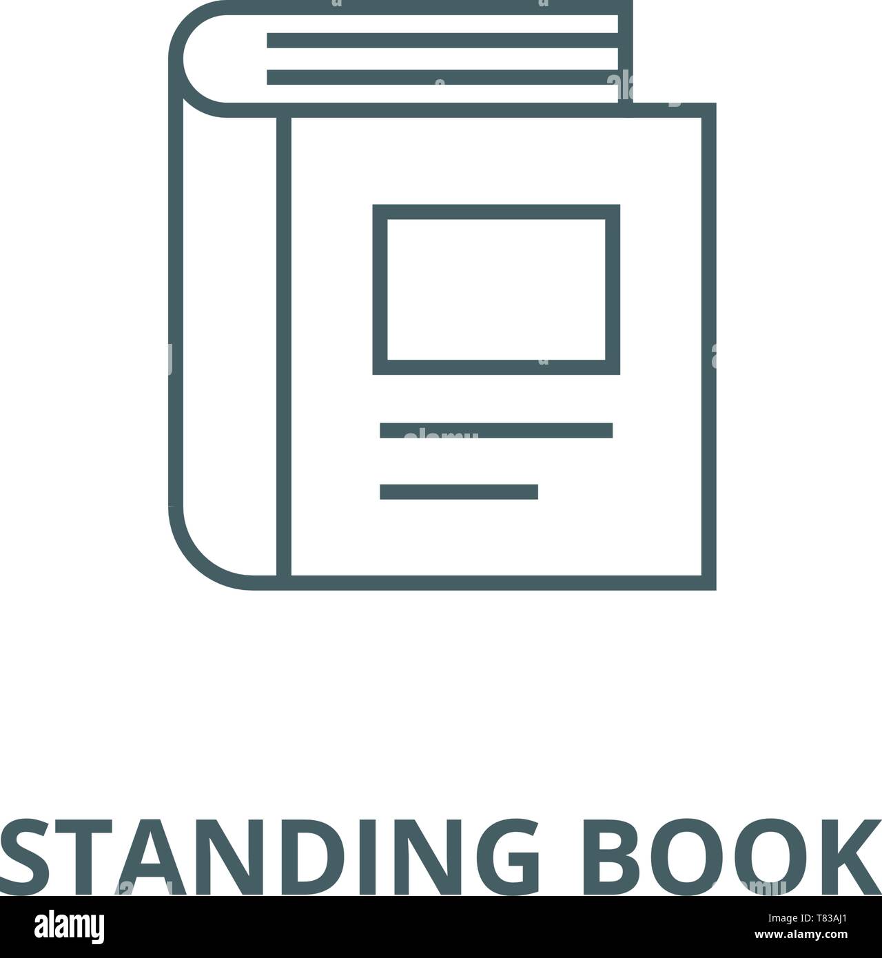 Standing book vector line icon, linear concept, outline sign, symbol ...
