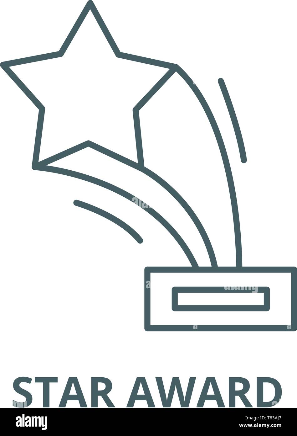 Star award vector line icon, linear concept, outline sign, symbol Stock ...