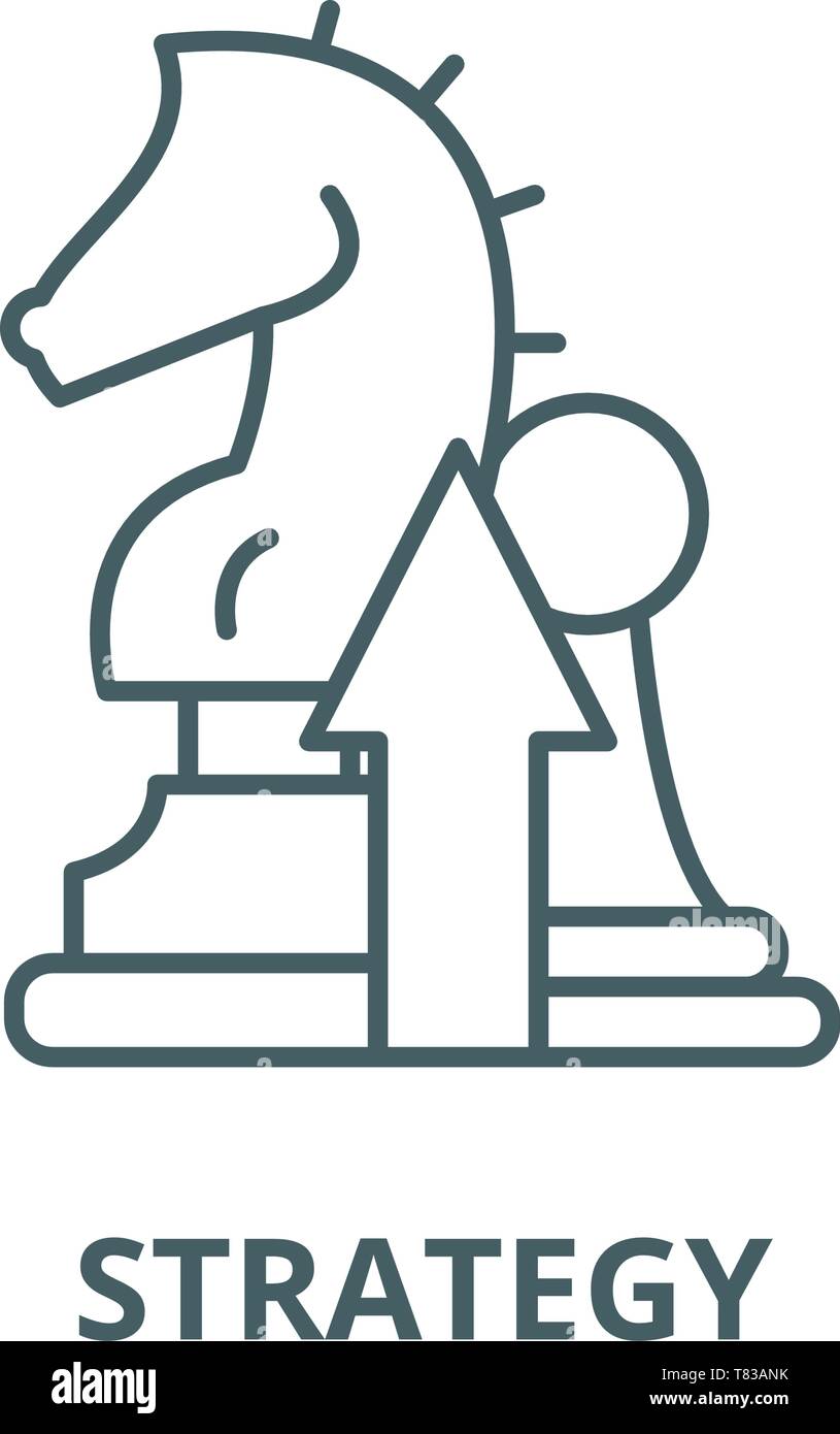 Strategy vector line icon, linear concept, outline sign, symbol Stock ...