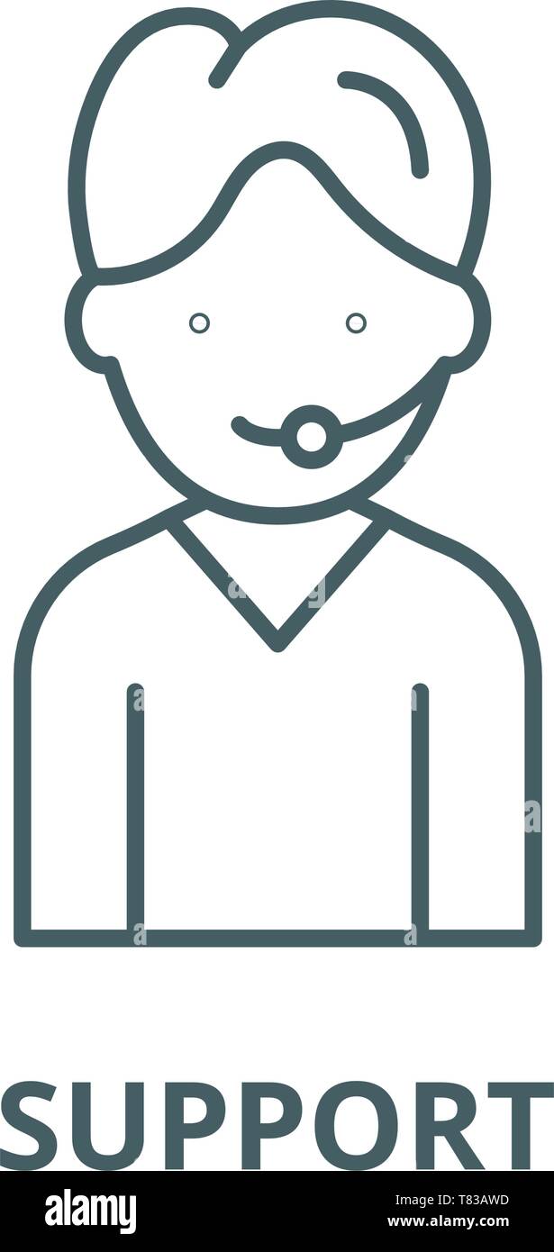 Support vector line icon, linear concept, outline sign, symbol Stock ...