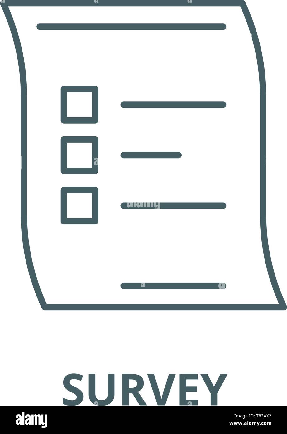 Survey vector line icon, linear concept, outline sign, symbol Stock ...