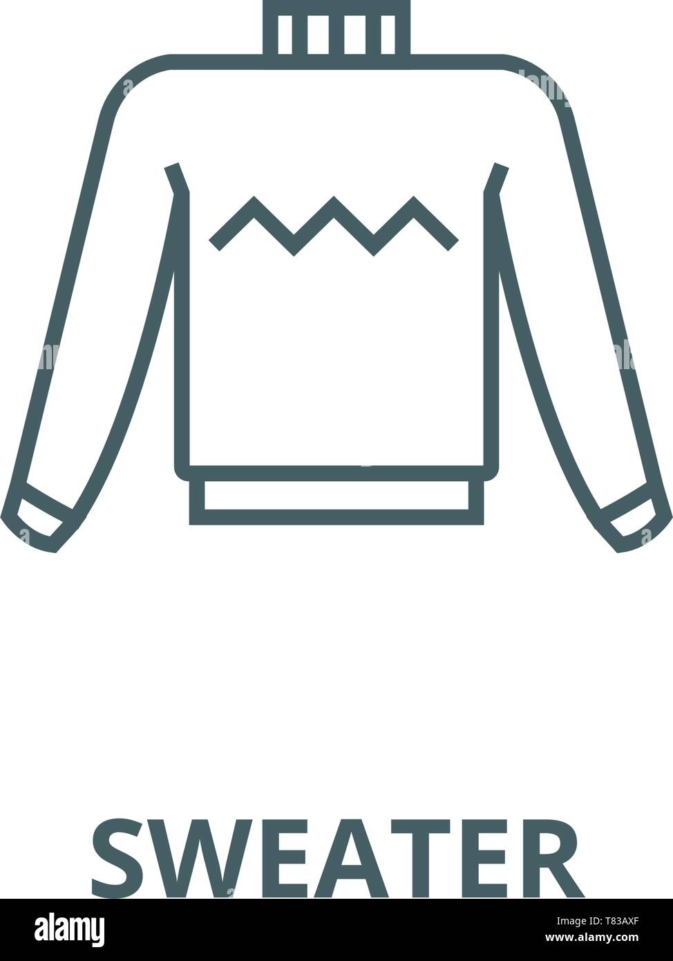 Sweater vector line icon, linear concept, outline sign, symbol Stock ...