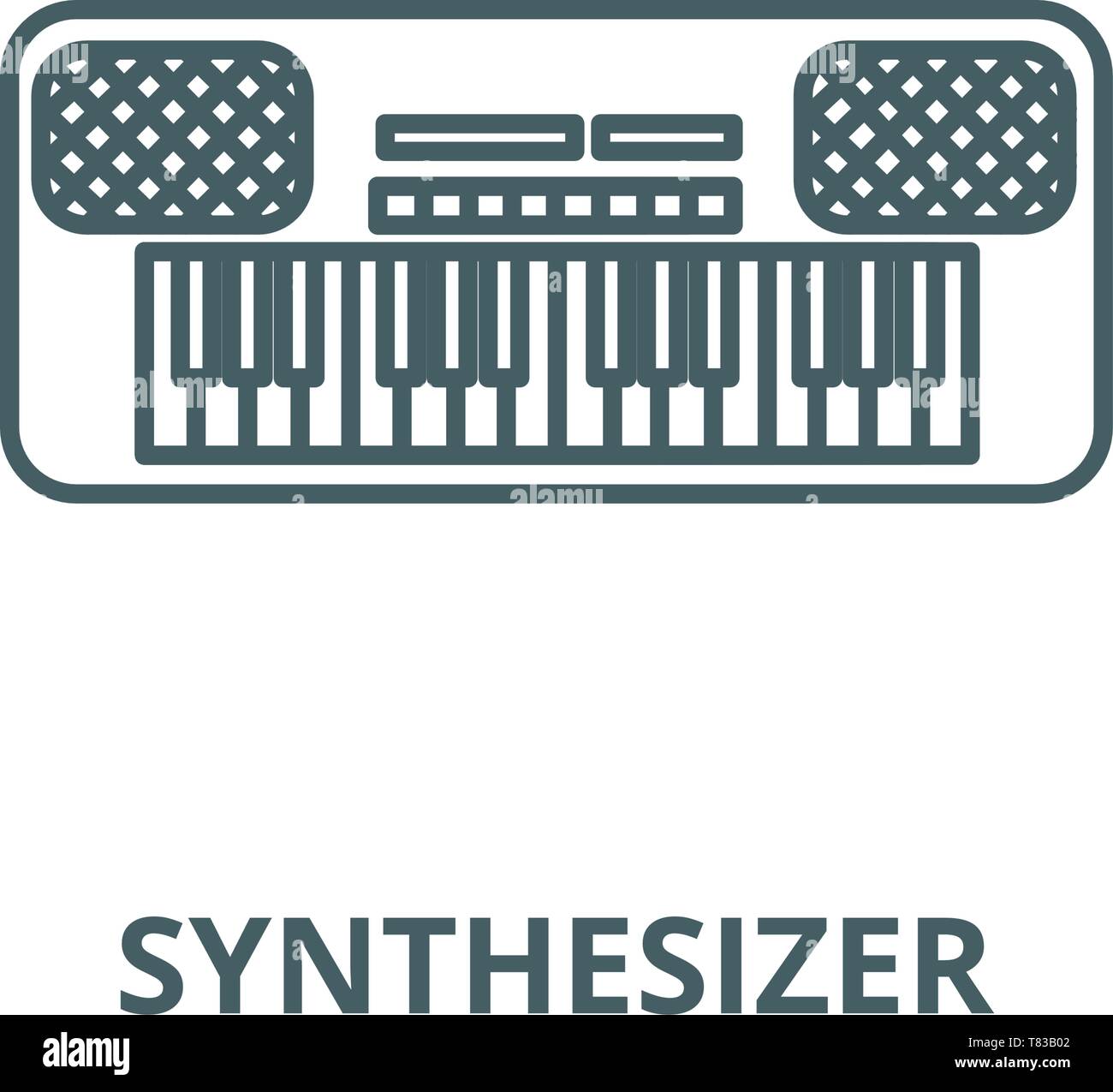 Synthesizer vector line icon, linear concept, outline sign, symbol ...