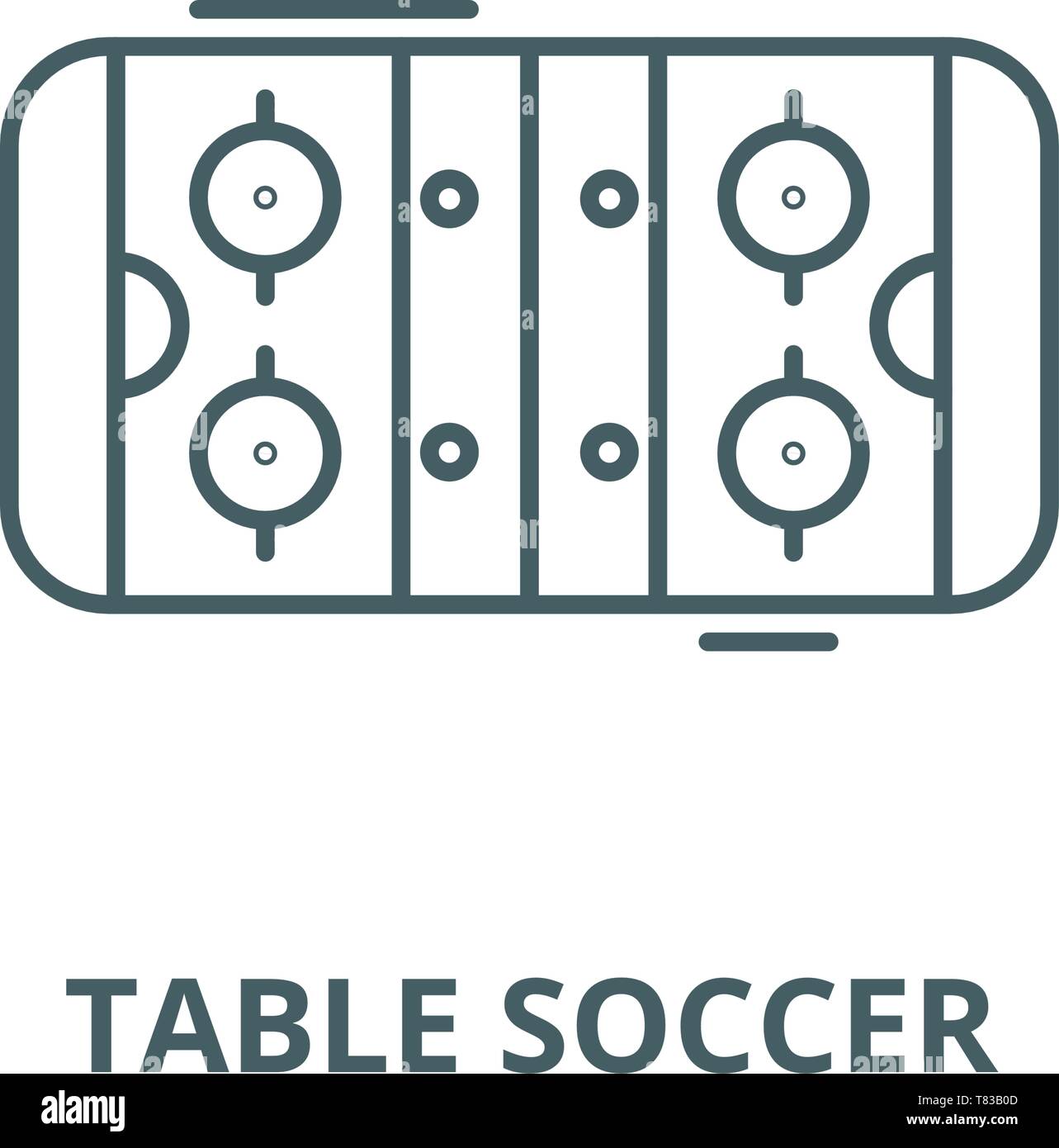 Table soccer vector line icon, linear concept, outline sign, symbol ...