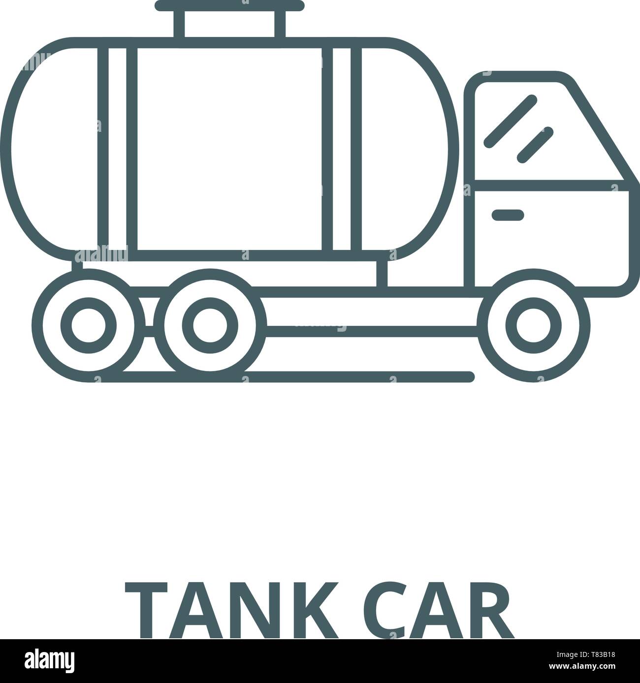 Tank car vector line icon, linear concept, outline sign, symbol Stock ...