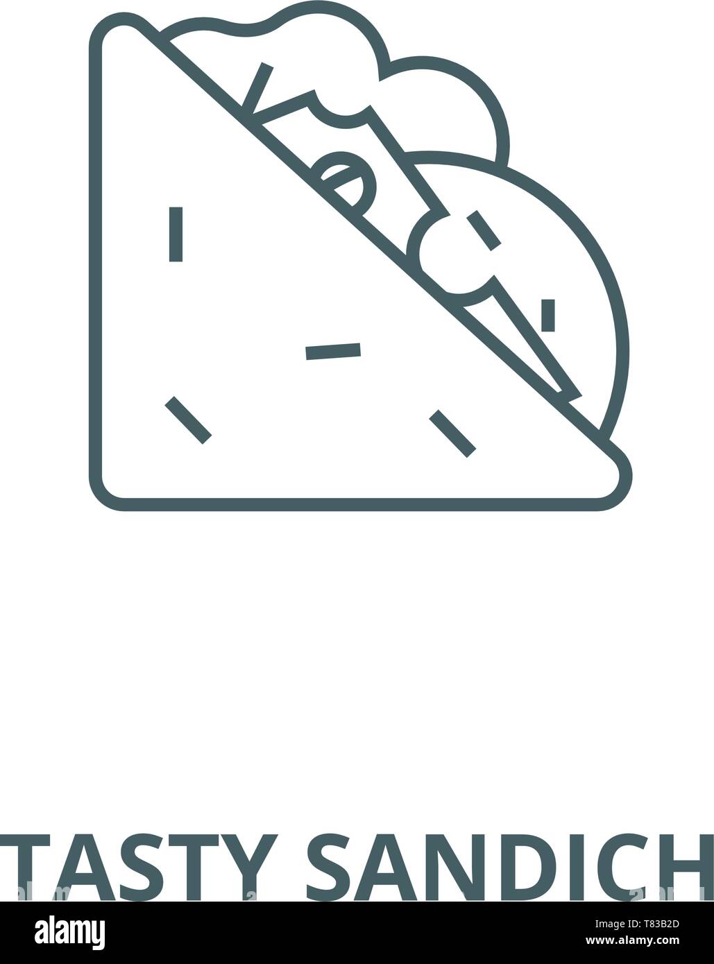 Tasty sandich vector line icon, linear concept, outline sign, symbol ...