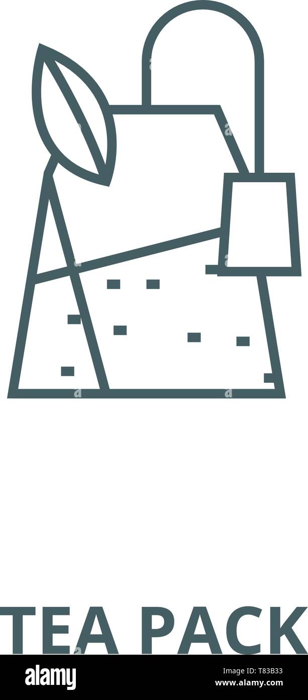 Tea pack vector line icon, linear concept, outline sign, symbol Stock ...