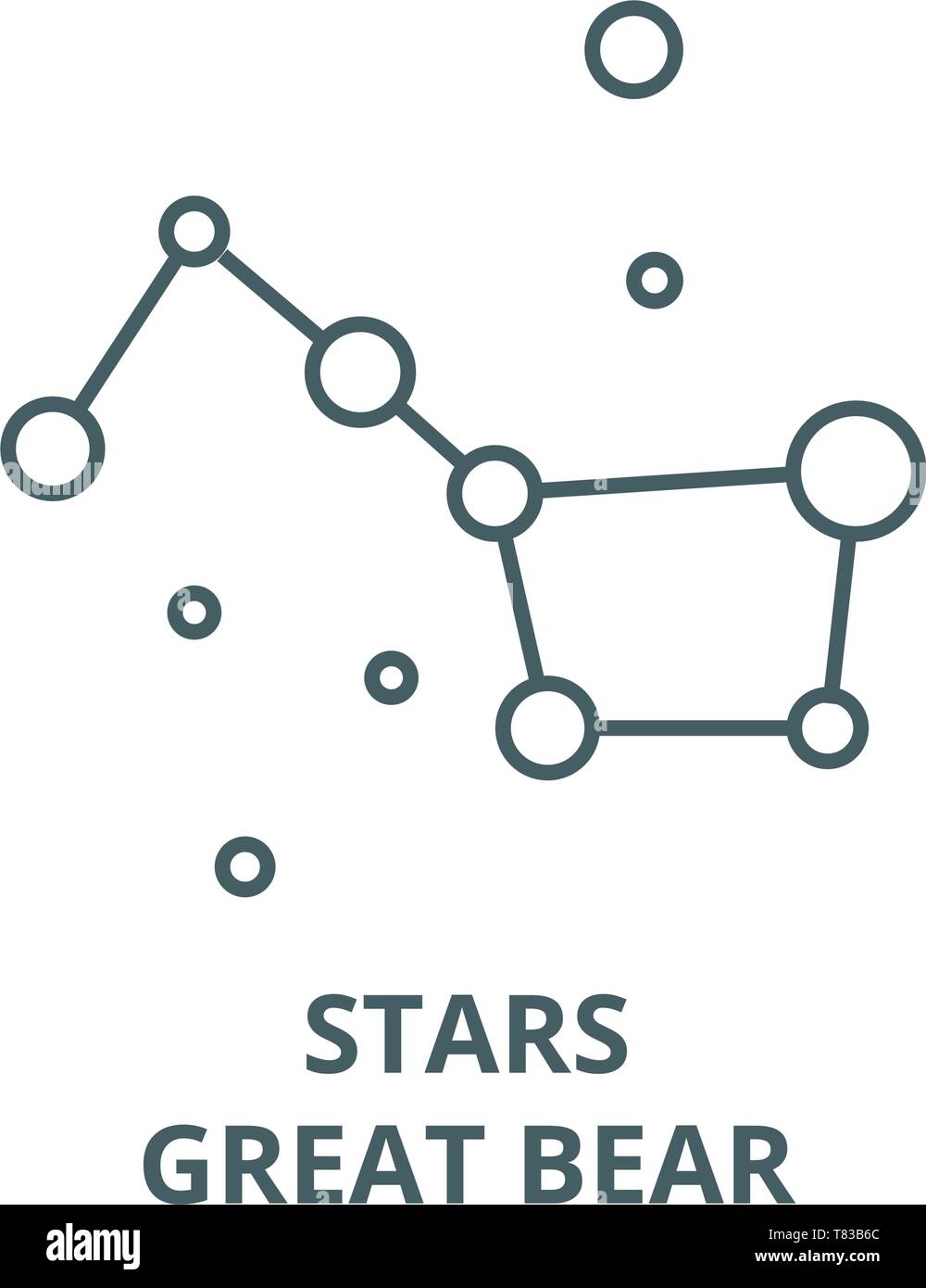 Stars,big dipper,great bear vector line icon, linear concept, outline ...