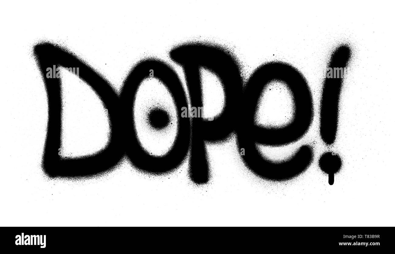 graffiti dope word sprayed in black over white Stock Vector Image & Art ...