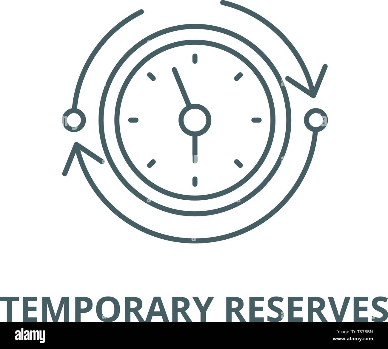 Temporary reserves vector line icon, linear concept, outline sign ...