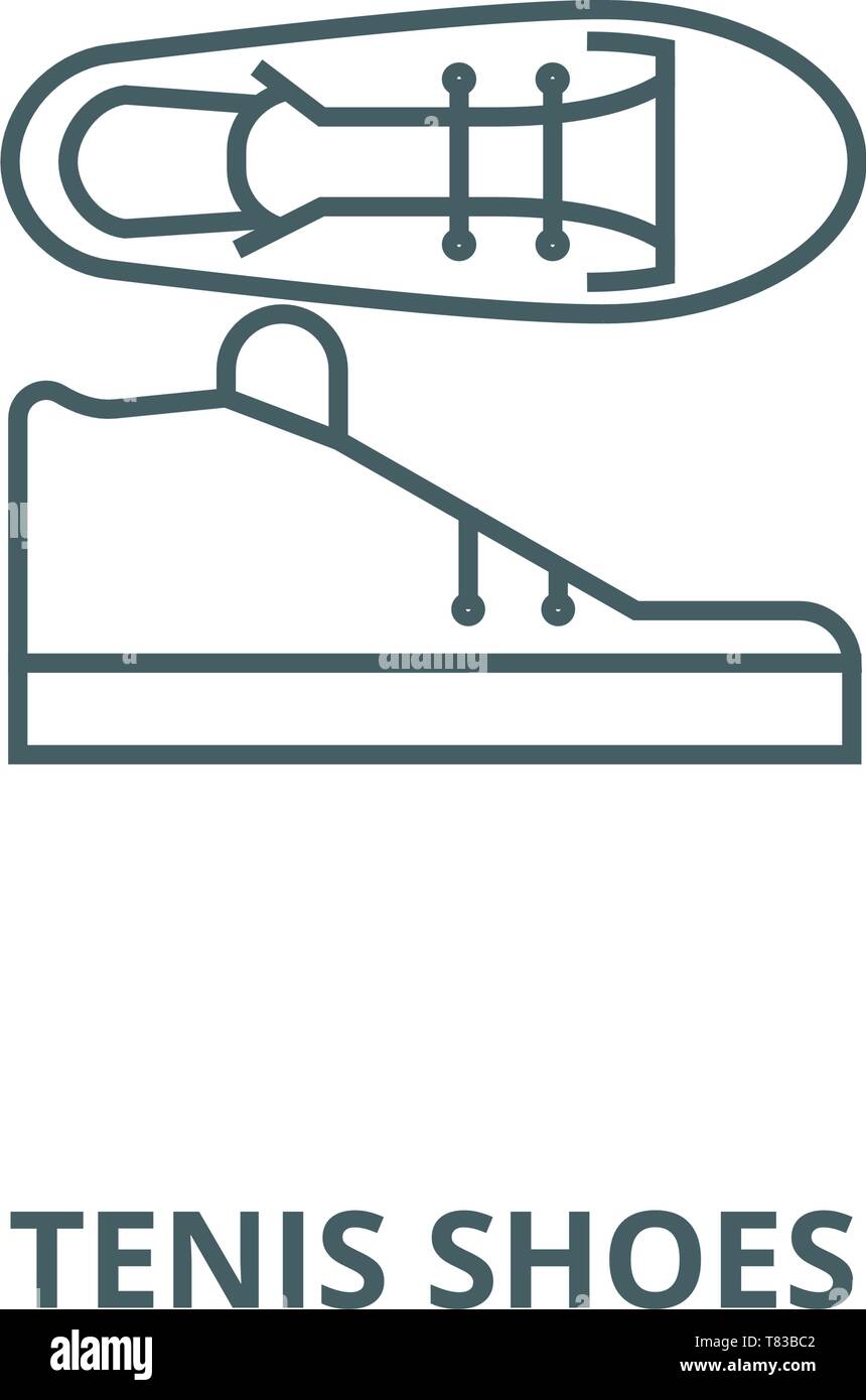 Tenis shoes vector line icon, linear concept, outline sign, symbol ...